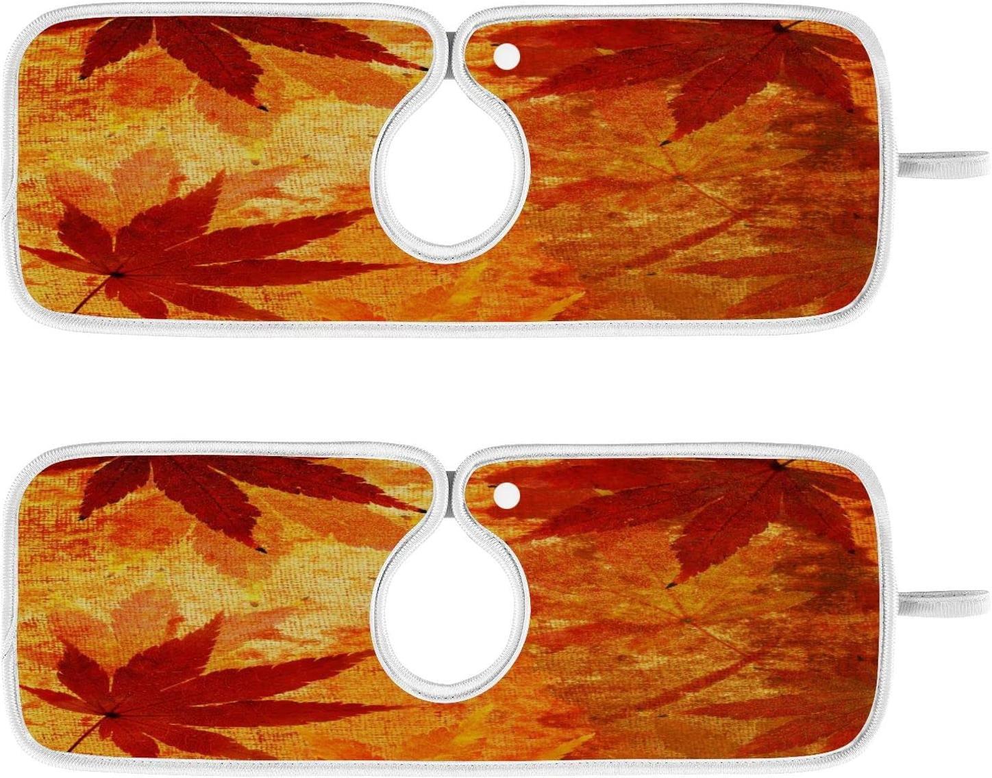 Japanese Maple Leaves Sink Splash Guard for Faucet 2 Packs Faucet ...