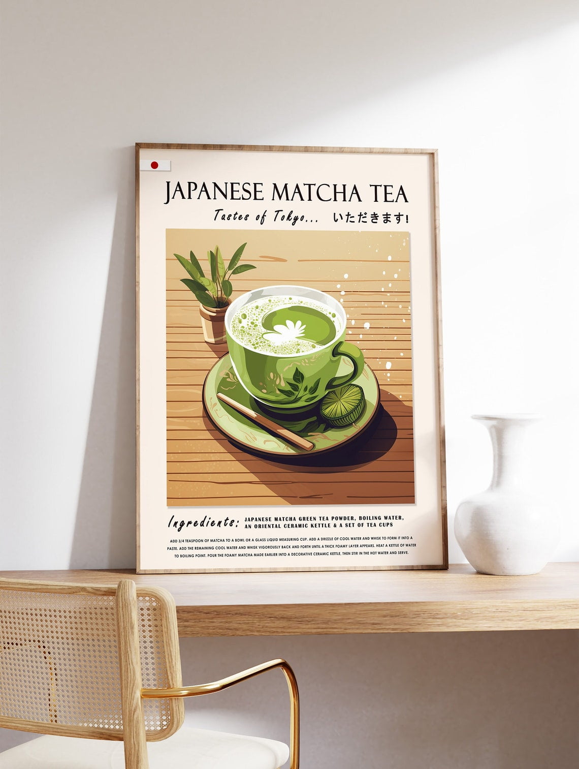 Japanese Matcha Tea Poster, Asian Food Art, Green Tea, Japanese Print ...
