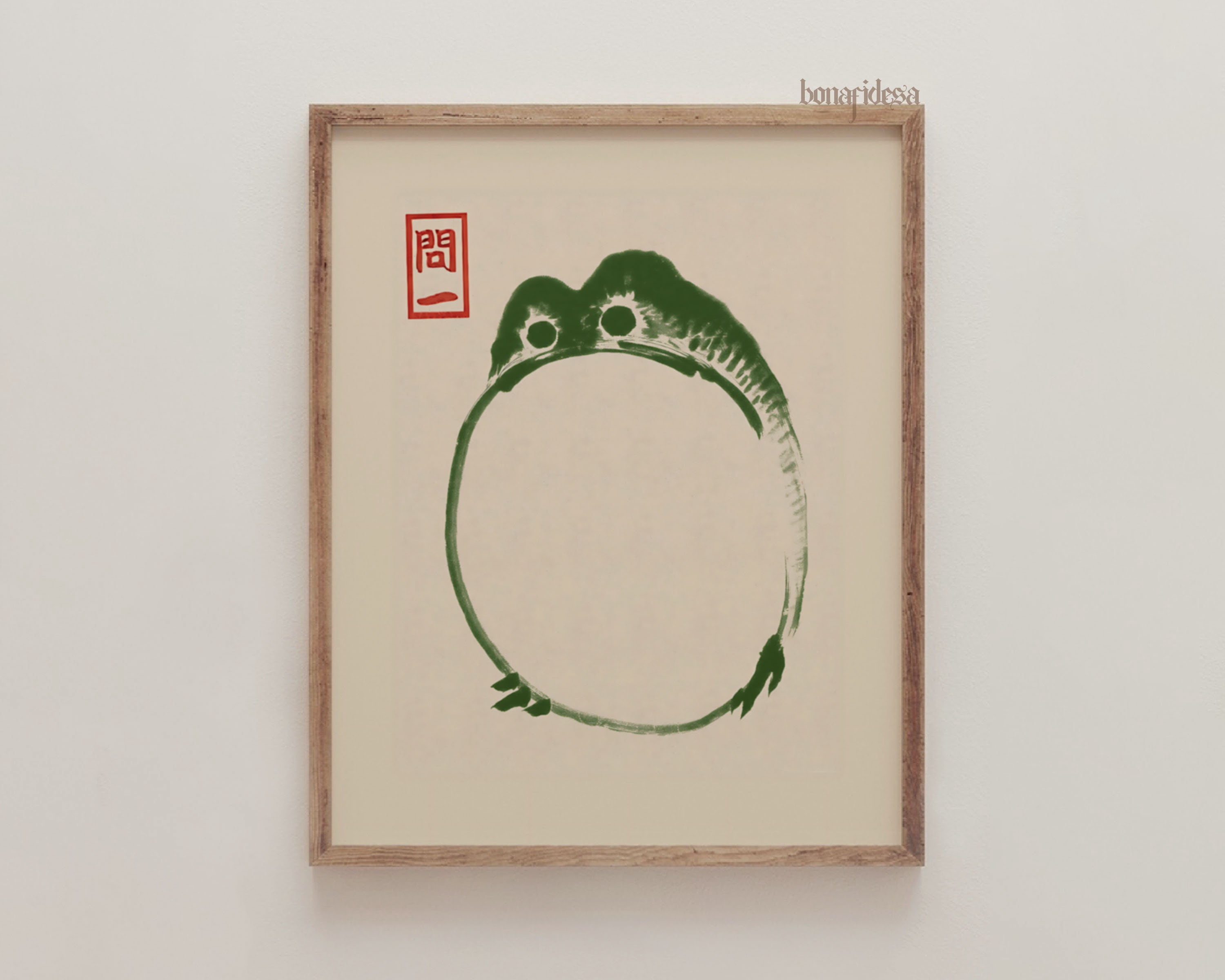 Japanese Matsumoto Hoji Frog, Vintage Frog Woodblock Poster, Ukiyo-E ...