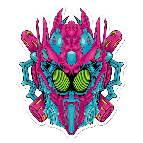 Japanese Mech Robot Sticker Phone Decal Water Bottle Stickers Car ...