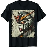 Japanese Mecha Robot Head Vintage Anime Art Men T-Shirt - Walmart.com