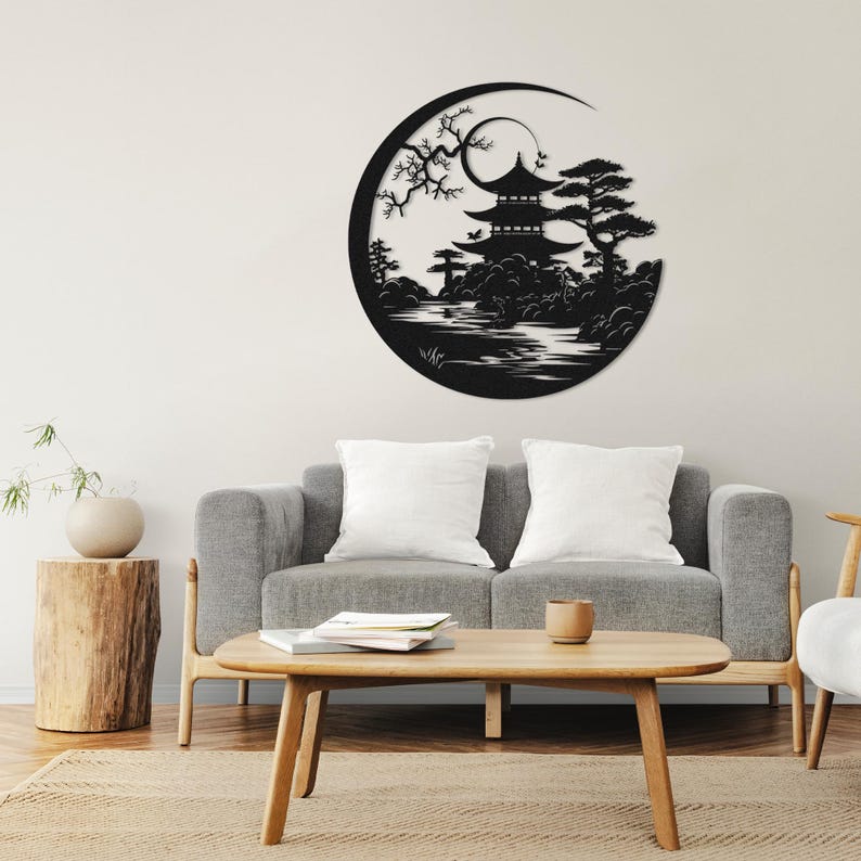 Japanese Metal Sign Shinto Shrines Wall Decor, Buddhist Art Hindu ...