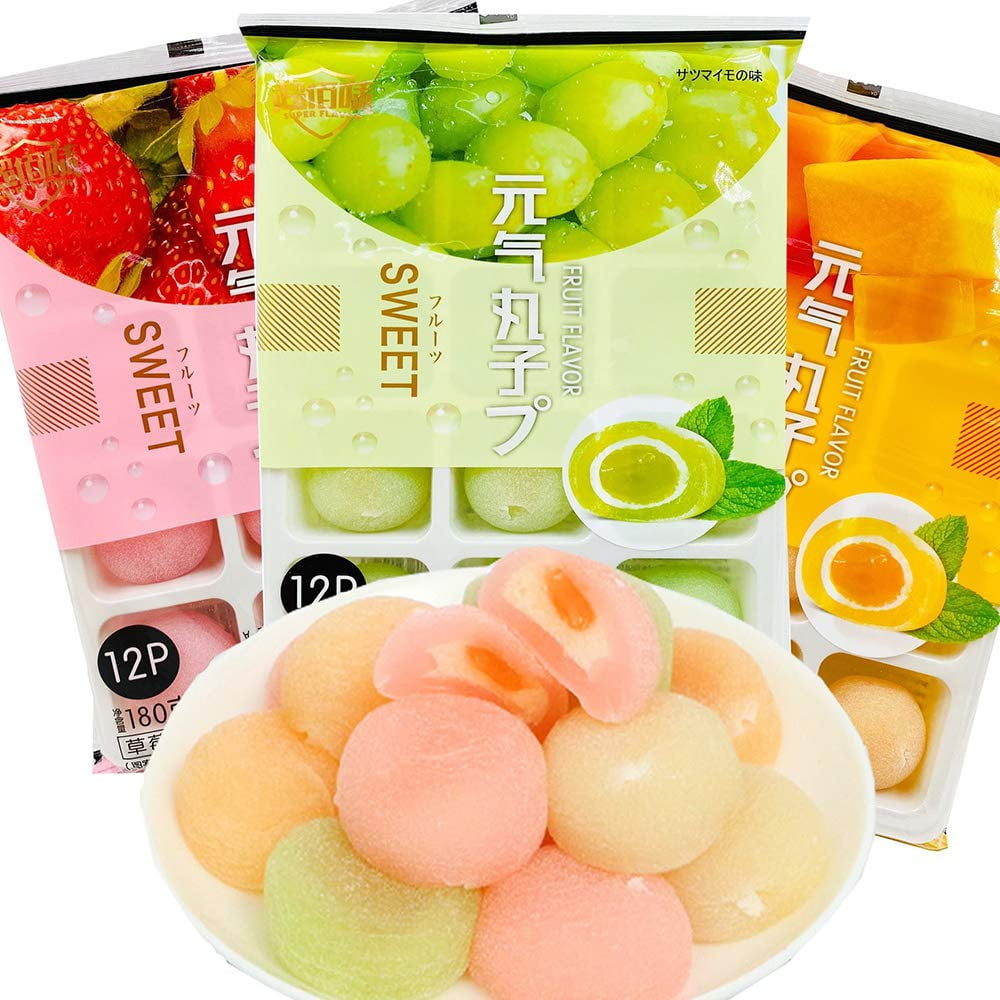 Japanese Mochi Fruit Rice HYZ1 Cakes Daifuku Sweet Dessert 19.3 Oz - 3 ...
