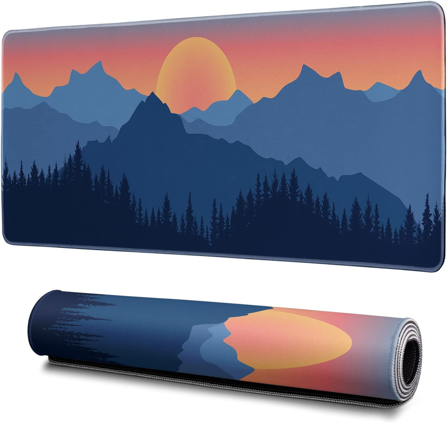 Japanese Mountain Landscape Mouse Pad XL Extended Large Gaming Mousepad ...