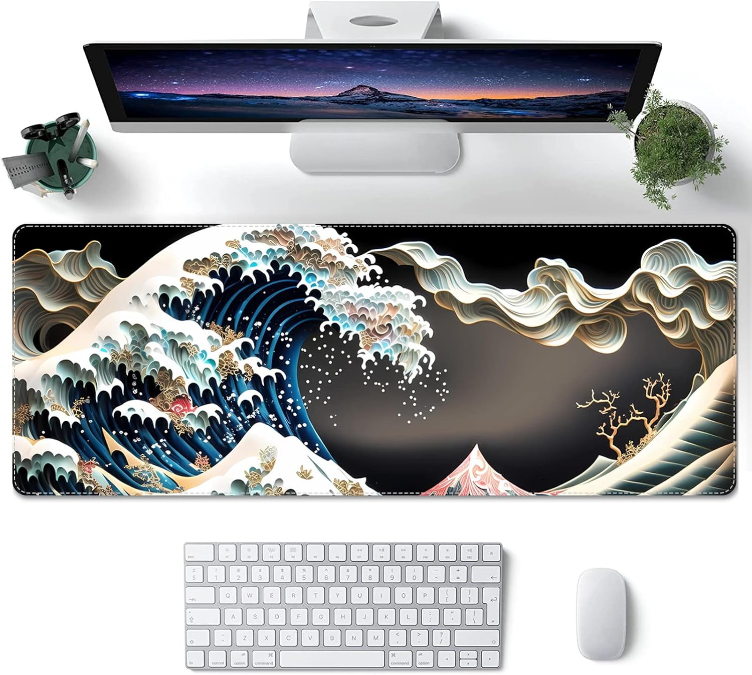 Japanese Mouse Pad, Kanagawa Great Wave Mouse Pad, XL Anime Gaming ...