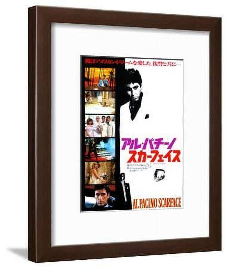 Japanese Movie Poster - Al Pacino Scarface, Framed Art Print Wall Art ...