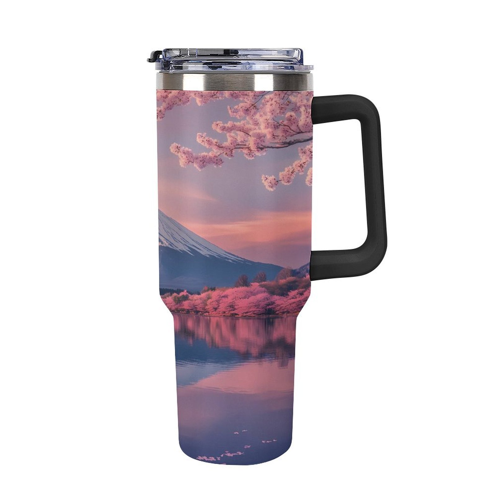 Japanese Mt. Fuji And Cherry Blossoms Landscape 40 oz Tumbler with ...