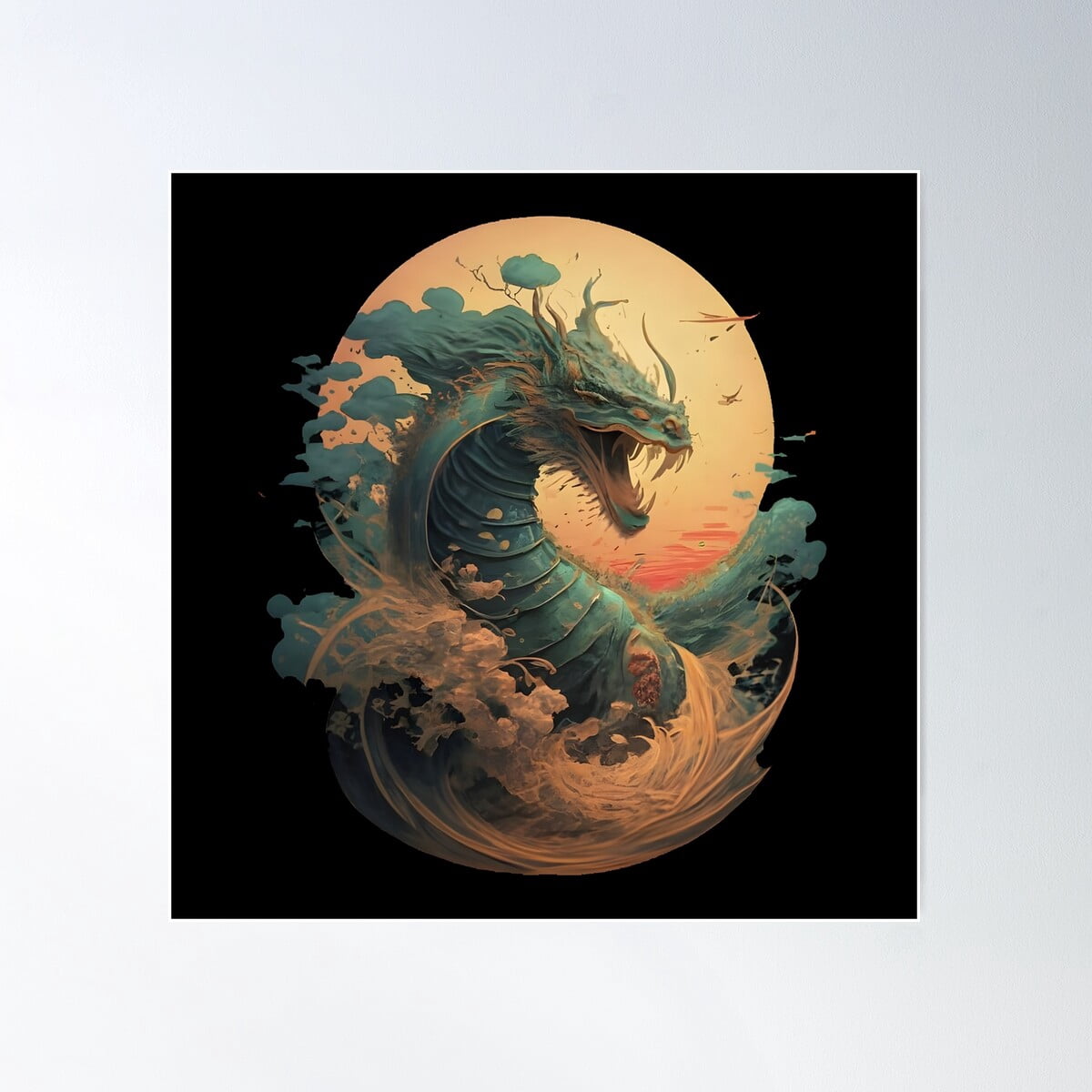 Japanese Mythical Dragon - Intricate Art Inspired By Japanese Folklore ...