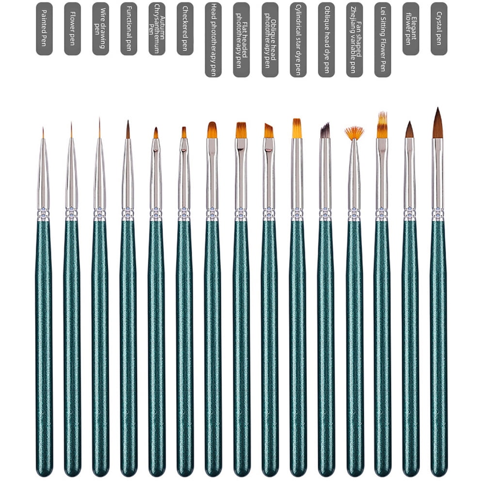Japanese Nail Pen Brush Set Nail Tool Pen Color Drawing Pull Pen ...