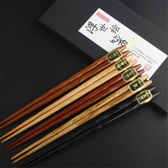 Japanese Natural Wood Chopsticks Set for Dining and Bar – Reusable ...