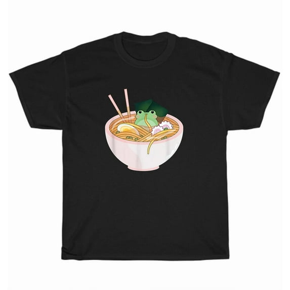 Japanese Noodles Frog Eating Ramen Cute Kawaii Anime Food Lover Unisex ...