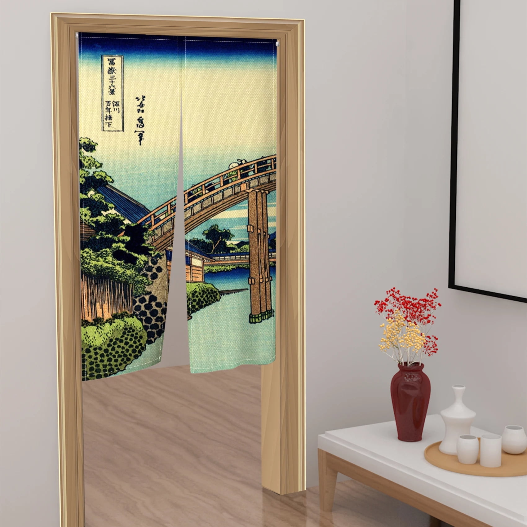 Japanese Norencersi-six Views of Mount Fuji in Ukiyo-e Kitchen Door ...