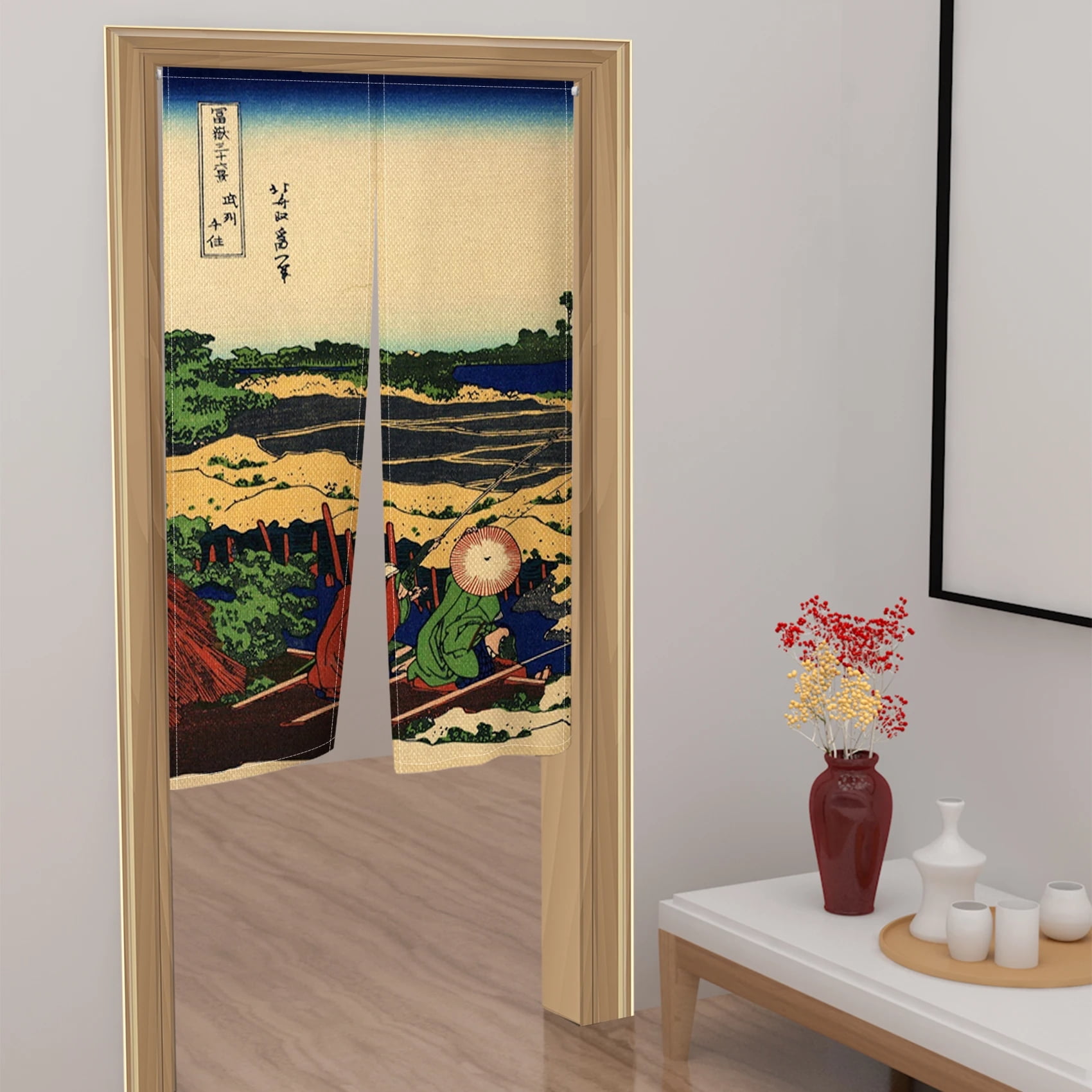 Japanese Norencersi-six Views of Mount Fuji in Ukiyo-e Kitchen Door ...