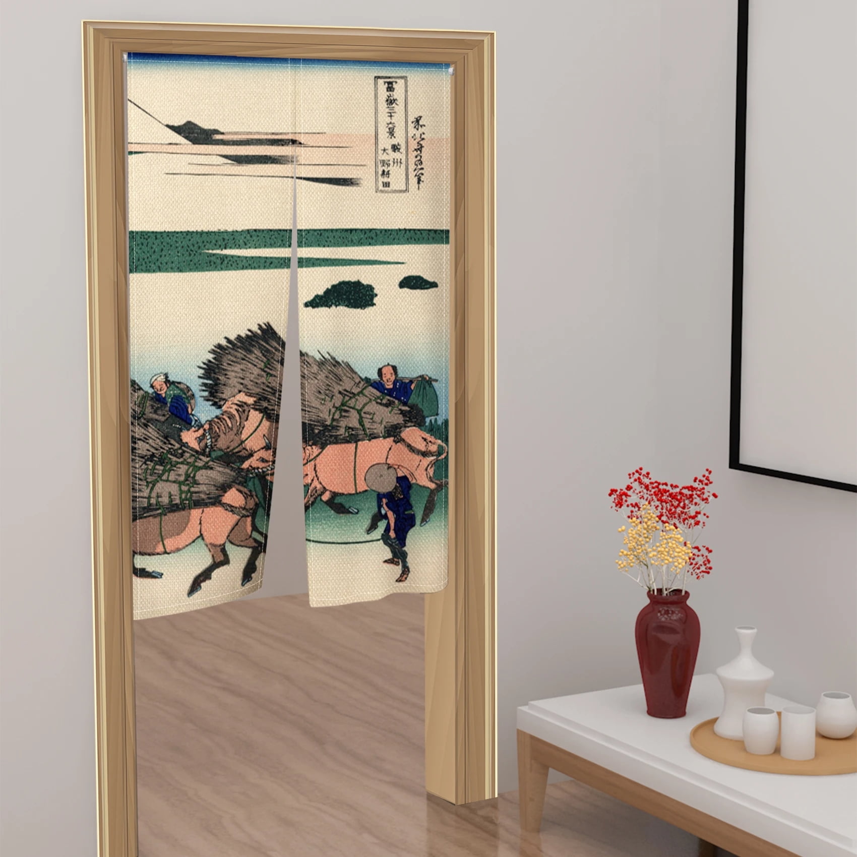 Japanese Norencersi-six Views of Mount Fuji in Ukiyo-e Kitchen Door ...