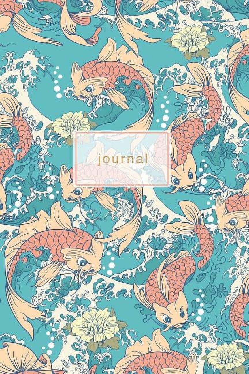 Japanese Notebooks: Journal: Japanese Koi Fish Design Notebook 120-Page ...