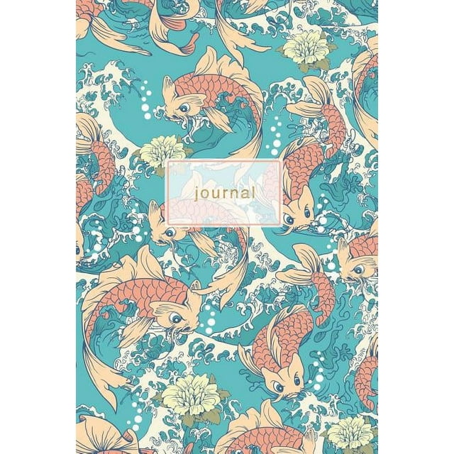 Japanese Notebooks: Journal: Japanese Koi Fish Design Notebook 120-Page ...
