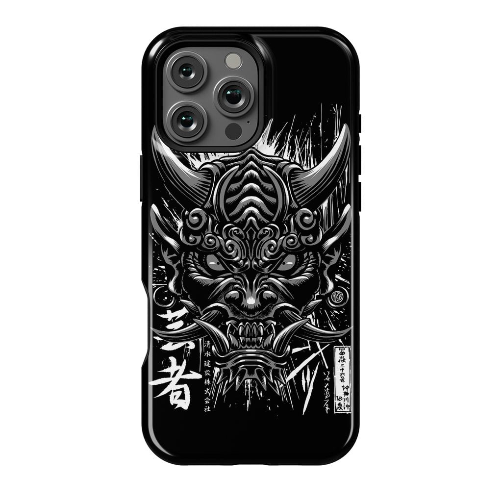 Japanese Oni Mask Demon Art Phone Case for iPhone 17 16 15 14 13 12 11 ...