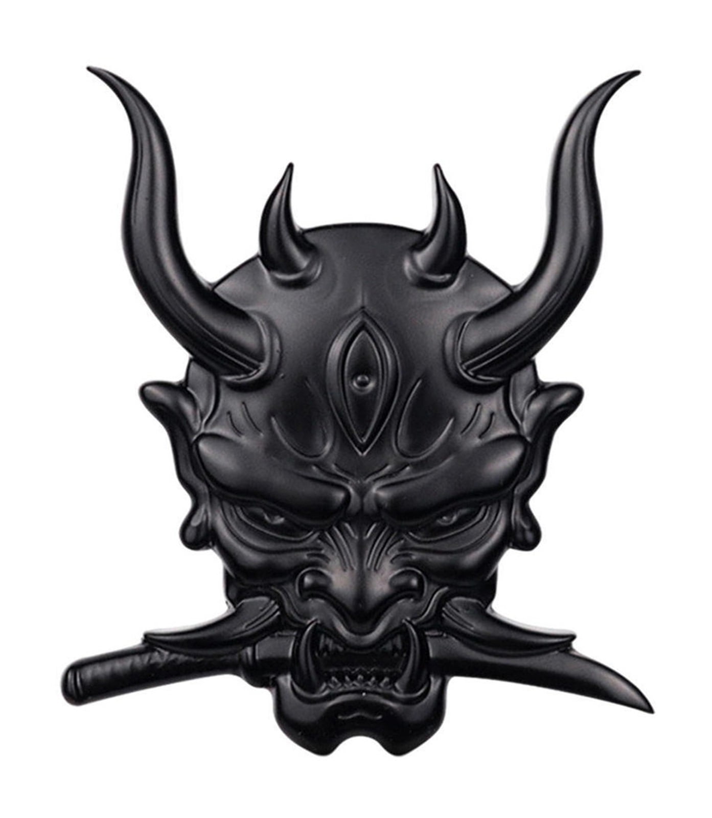 Japanese Oni Samurai 3D Car Sticker Emblem Badge - Walmart.com