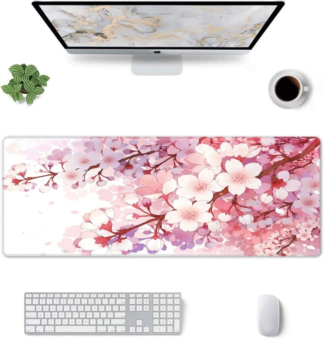 Japanese Pink Sakura Extended Mouse Pad 31.5x11.8 Inch XL Cherry ...