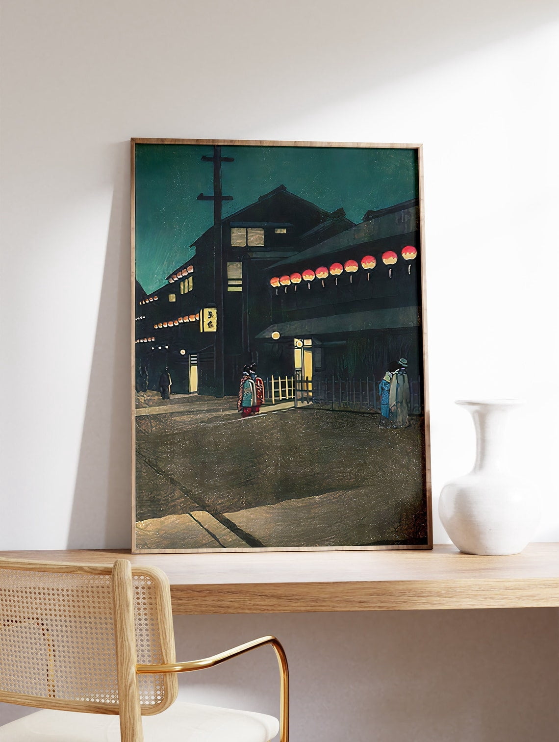 Japanese Poster, Hasui Kawase, Evening At Osaka, Travel Wall Art Decor ...