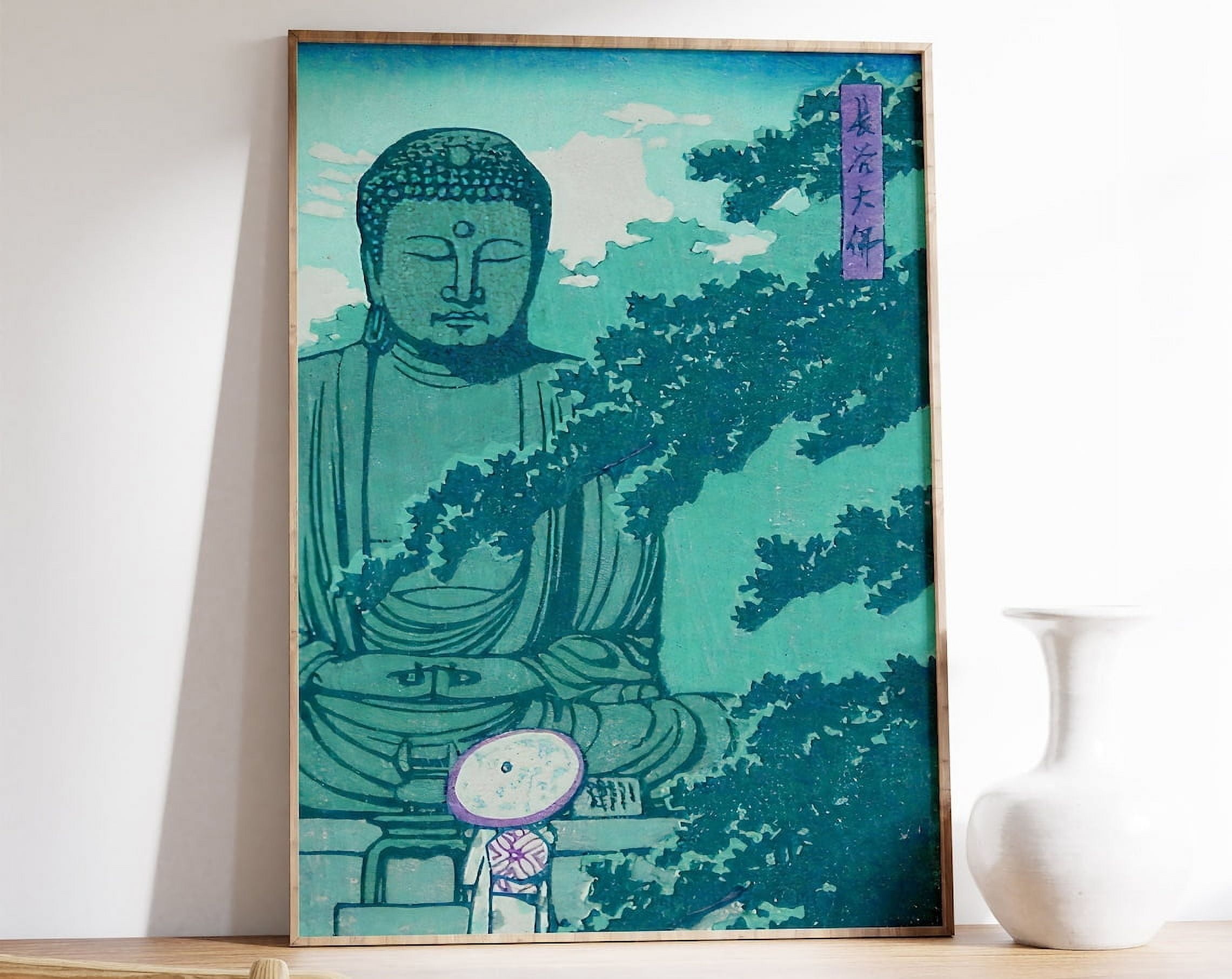 Japanese Poster, Hasui Kawase, Great Buddha Kamakura, Travel Wall Art ...