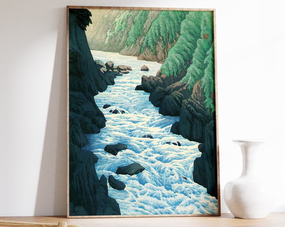 Japanese Poster, Hasui Kawase, Guji Gorge At Kurobe, Travel Wall Art ...