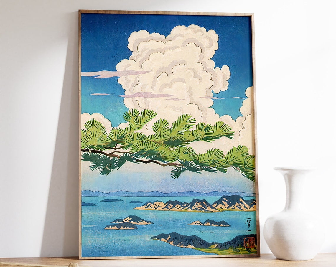 Japanese Poster, Hasui Kawase, Summer At Yashima, Travel Wall Art Decor ...