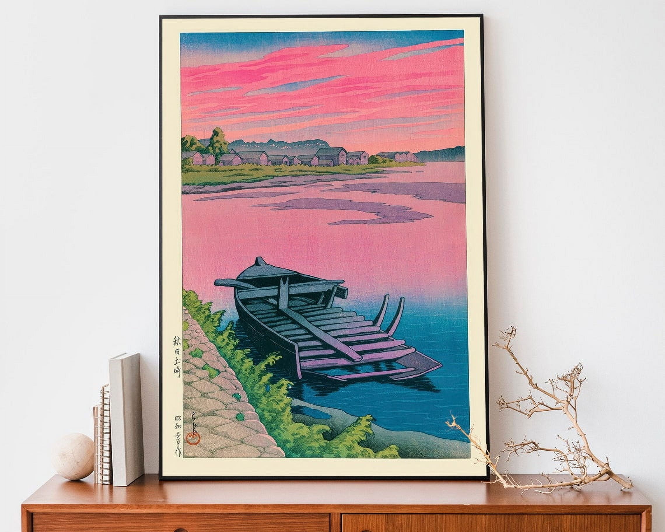 Japanese Poster, Woodblock Art, Kawase Hasui Japandi Decor, Ocean ...