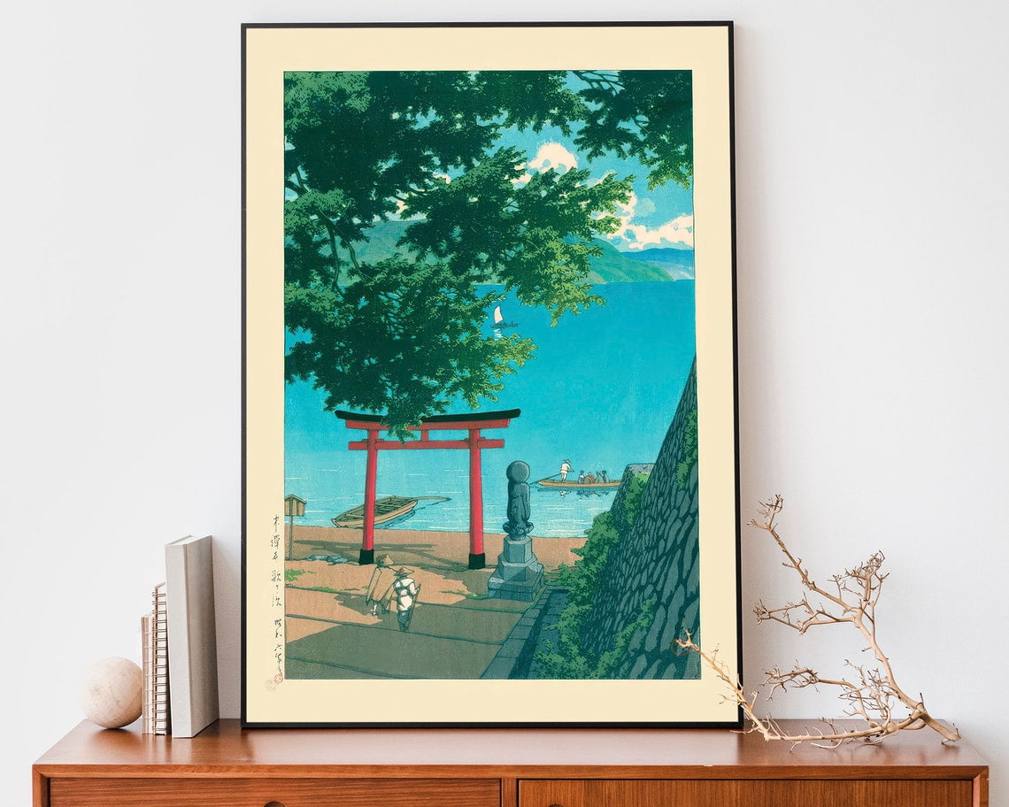 Japanese Poster, Woodblock Art, Nikko Chuzenji Lake By Kawase Hasui ...