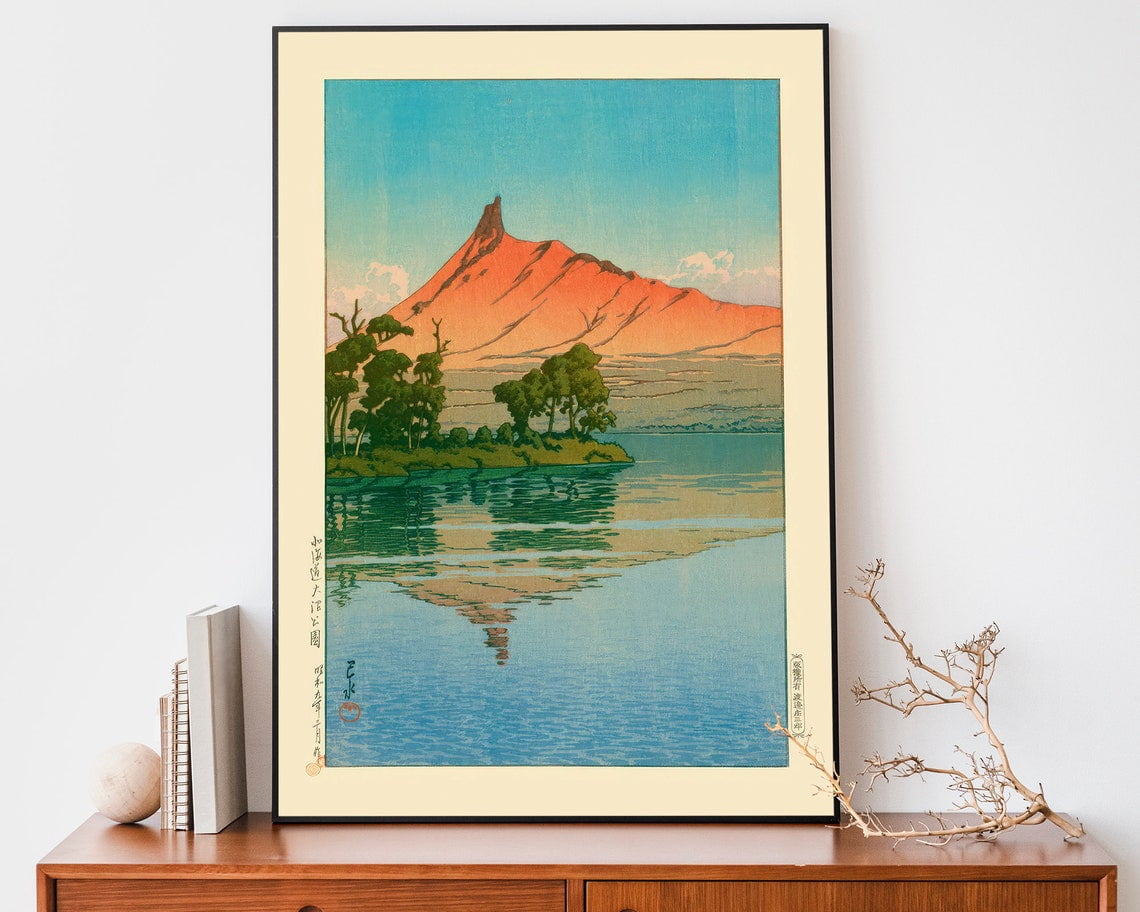 Japanese Poster, Woodblock Art, Onuma Park In Hokkaido By Kawase Hasui ...