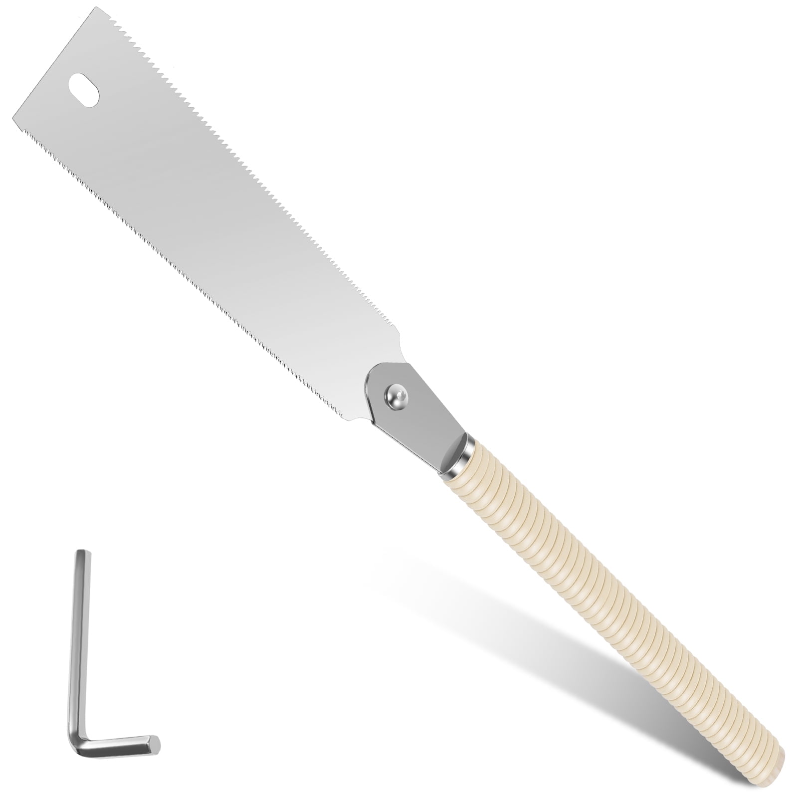 Japanese Pull Saw 9.5 Inch with Double Edges of 11/17 TPI Professional Japanese Hand Saw with ...