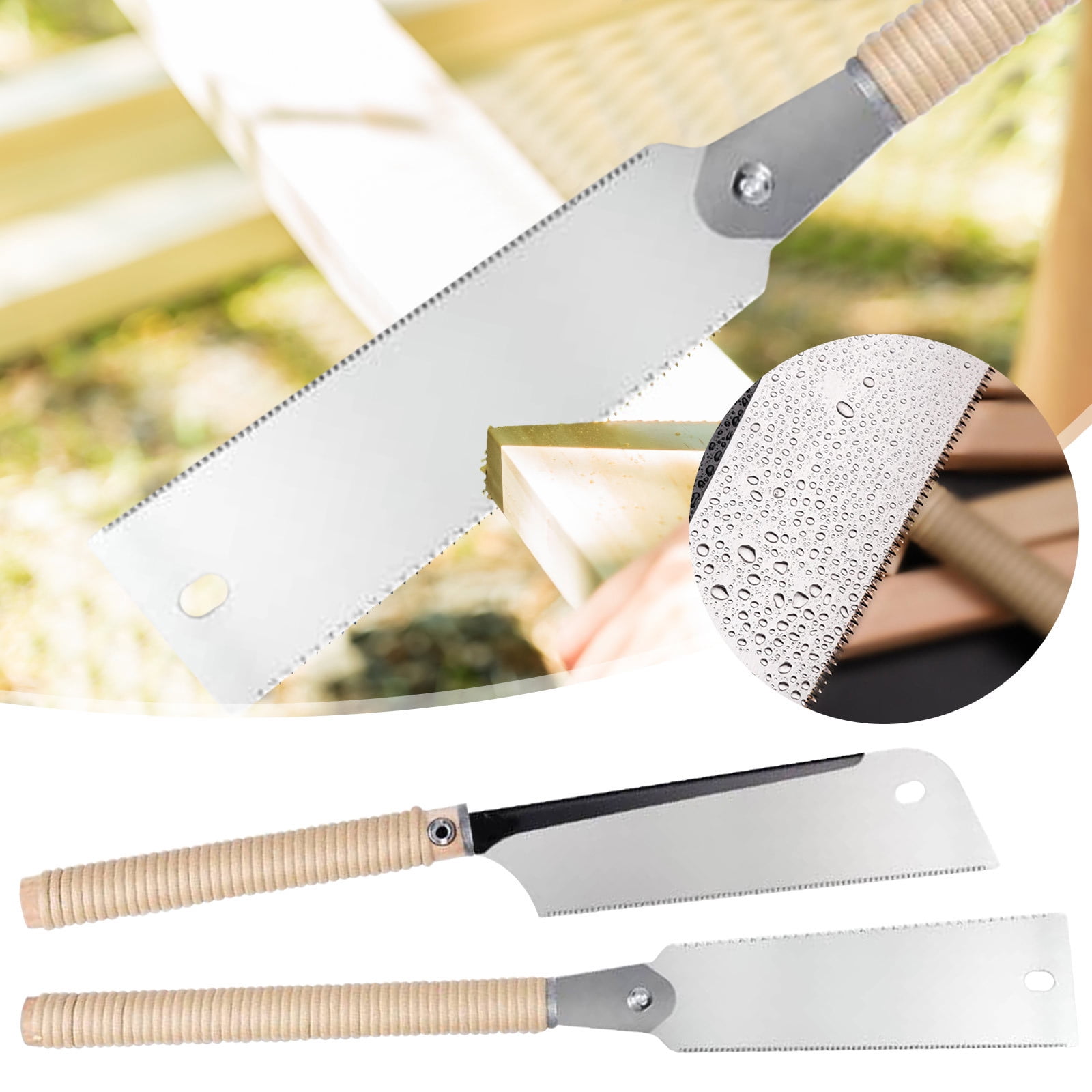 Japanese Pull Saw Double Edge Replaceable Blade Hand Saw 9.5 Inch ...