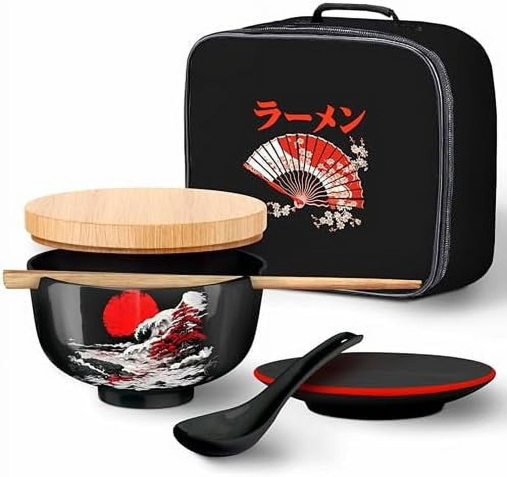Japanese Ramen Bowl Set of 1-5 Pcs, 32 Oz Ceramic Microwaveable ...