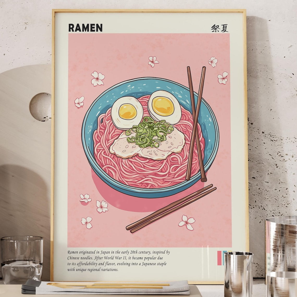 Japanese Ramen Poster, Ramen, Kitchen Wall Art, Japanese Wall Art ...