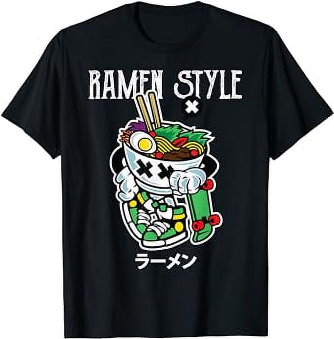 Japanese Ramen Shirt Ramen Style Skater Graffiti Shirt - Walmart.com