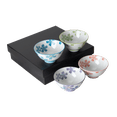 Japanese Rice Bowl Set 4 Piece Cherry Blossoms Design 4.5 Inch D Soup ...