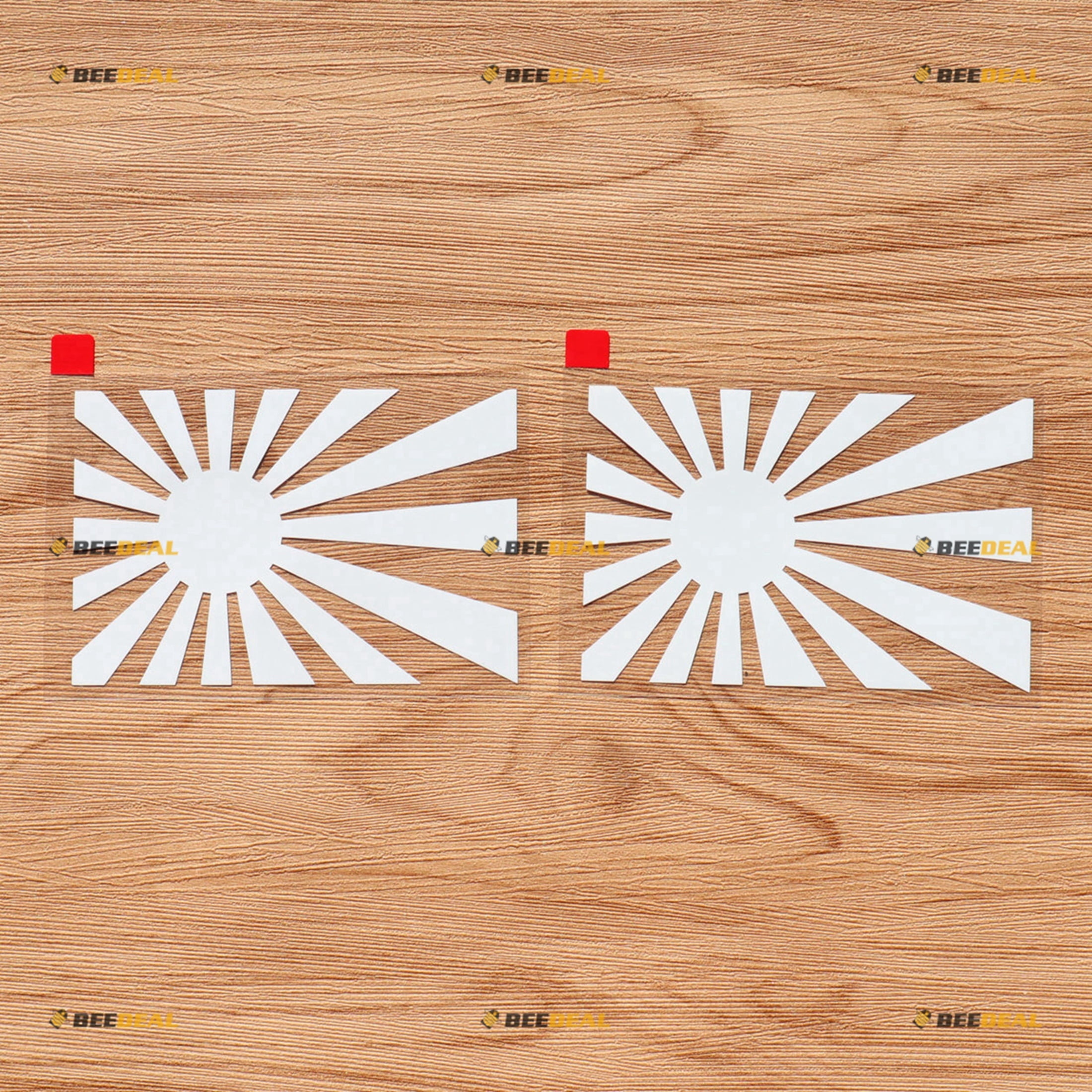 Japanese Rising Sun Decal Sticker Vinyl JDM Japan - 2 Pack White, 4 ...