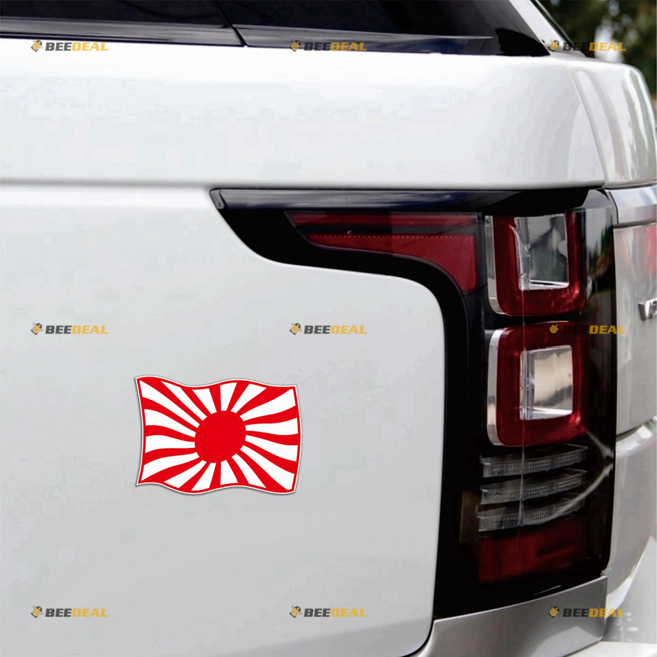 Japanese Rising Sun Flag Car Magnet Vinyl Waving Magnetic Sticker Decal ...