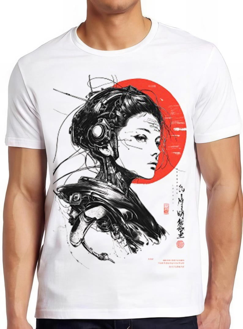 Japanese Robot Geisha Meme Tee – Unisex Gamer Movie Music Funny Shirt ...