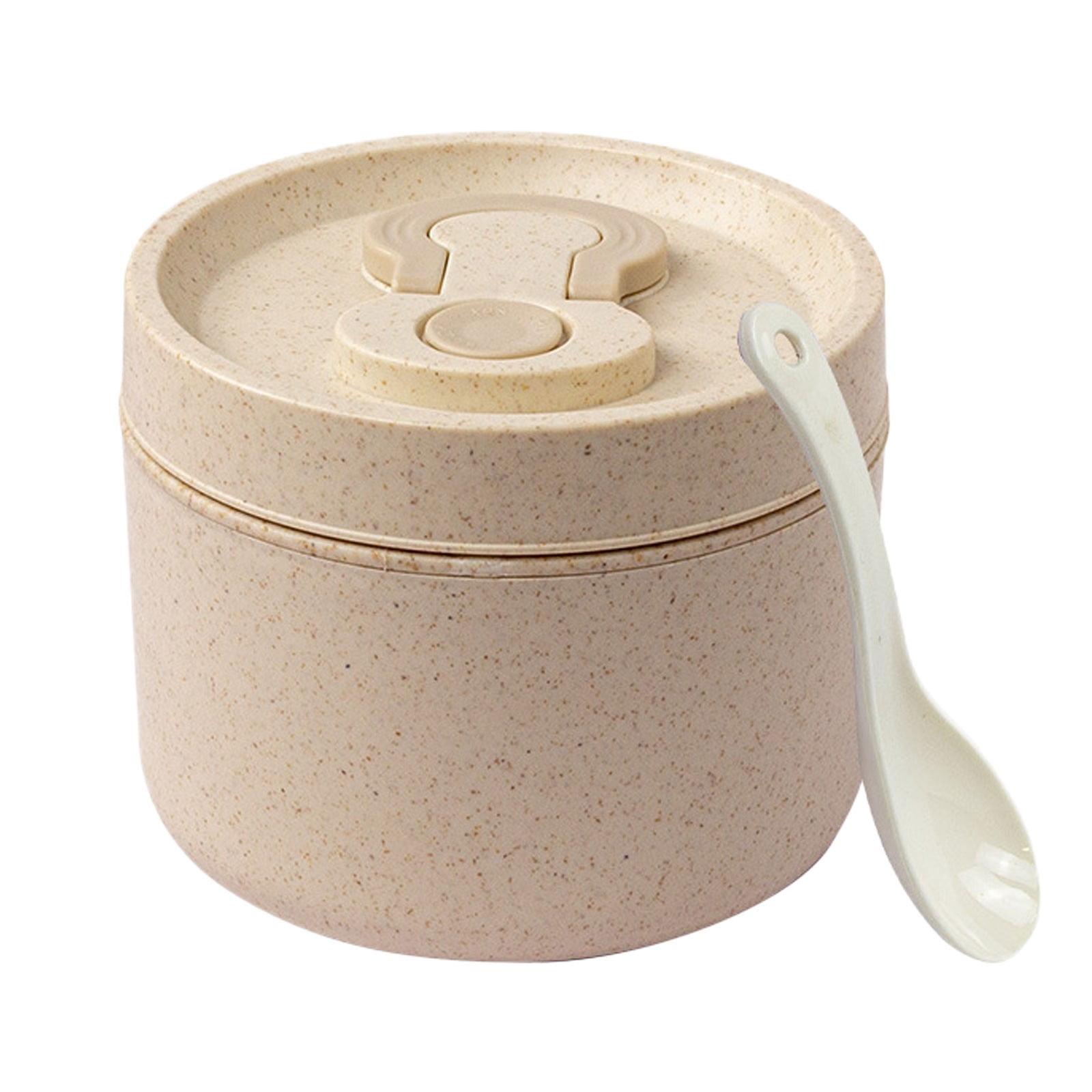 Japanese Round Lunch Set Wheat Straw Soup Cup Sealed With Soup Wan ...