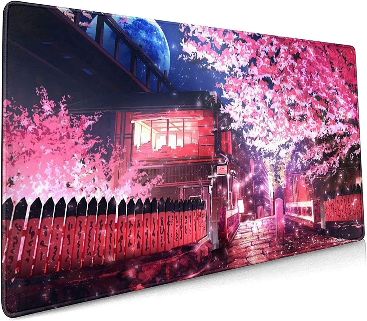 Japanese Sakura Anime Extended Mouse Pad 35.4x15.7 Inch XXL Pink Cherry ...