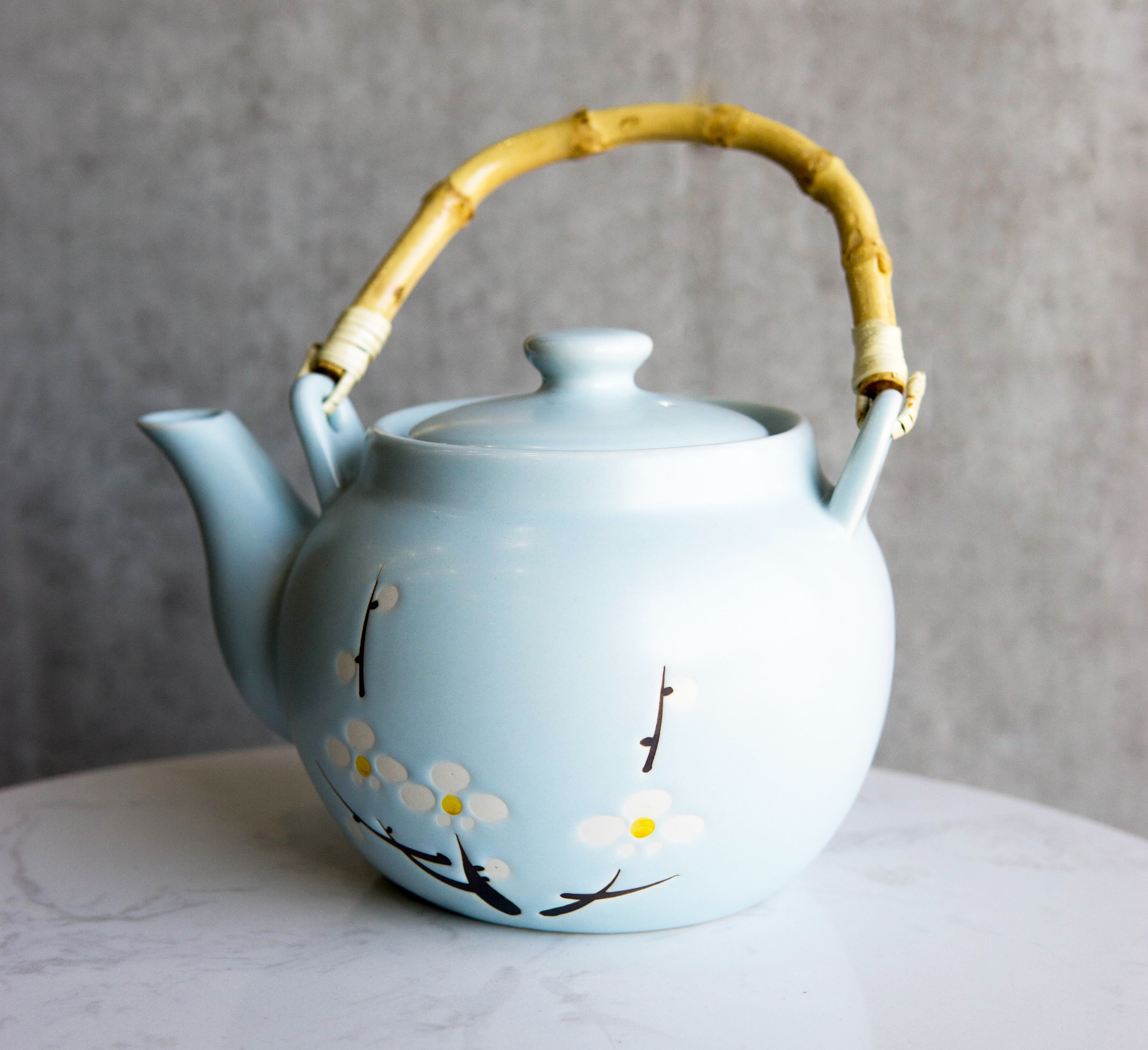 Japanese Sakura Cherry Blossom, Flowering Decorative Porcelain Tea Pot ...