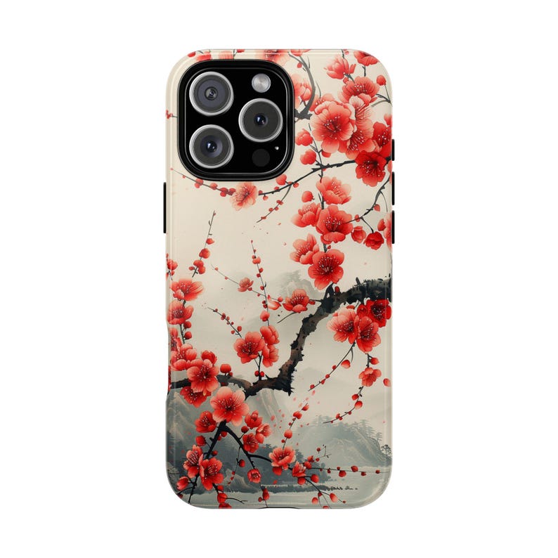 Japanese Sakura Cherry Blossom Tree Pink Floral Aesthetic Artwork Phone ...