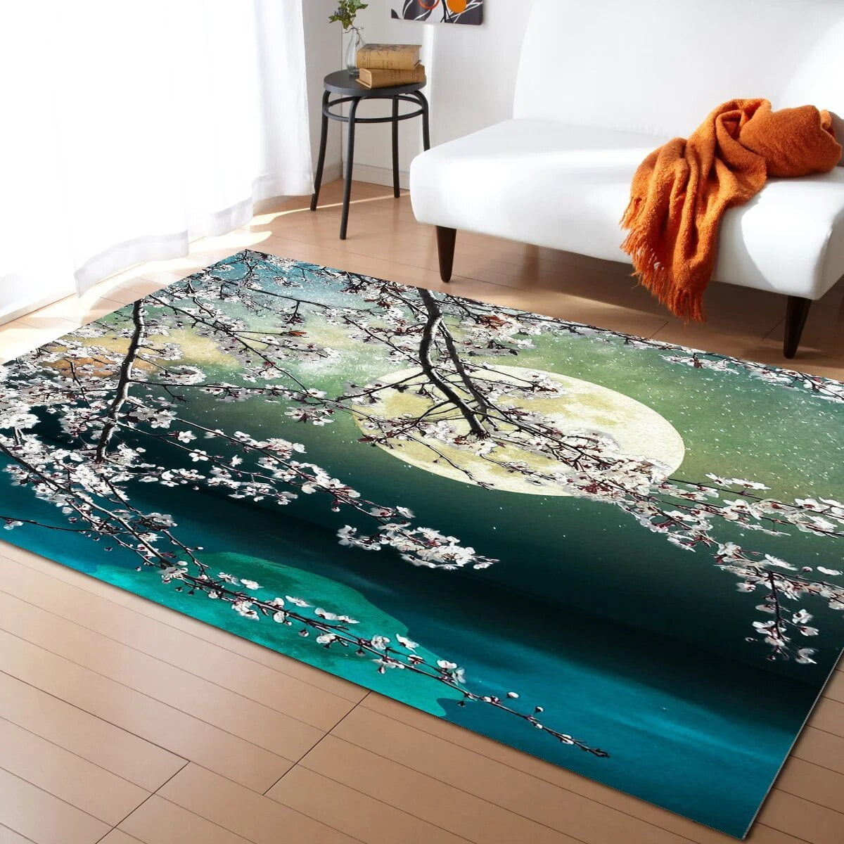 Japanese Sakura Cherry Blossoms Carpets for Bed Room Modern Home Large ...