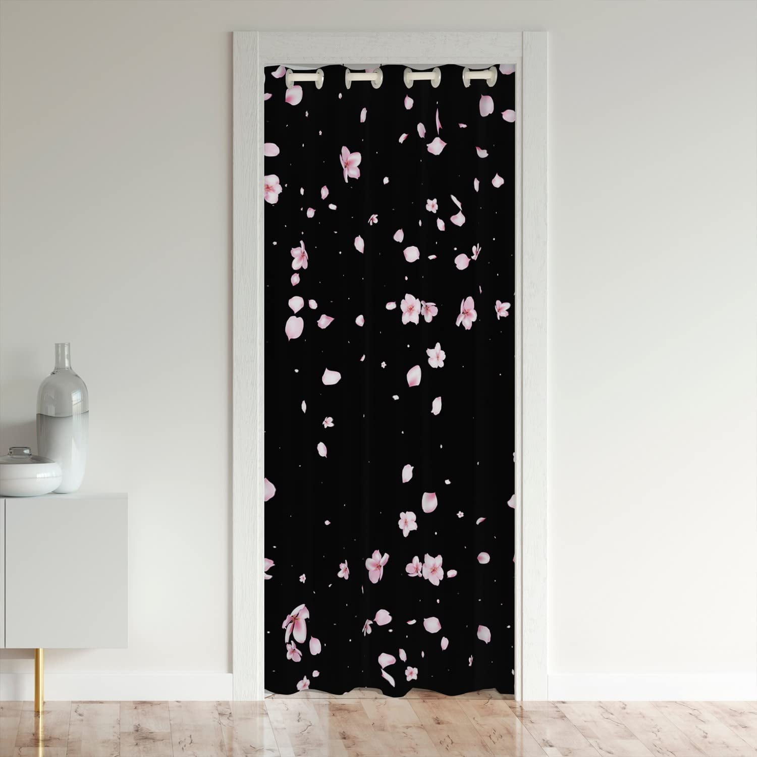 Japanese Sakura Floral Cherry Blossom Door Curtains for Bedroom Cafe ...
