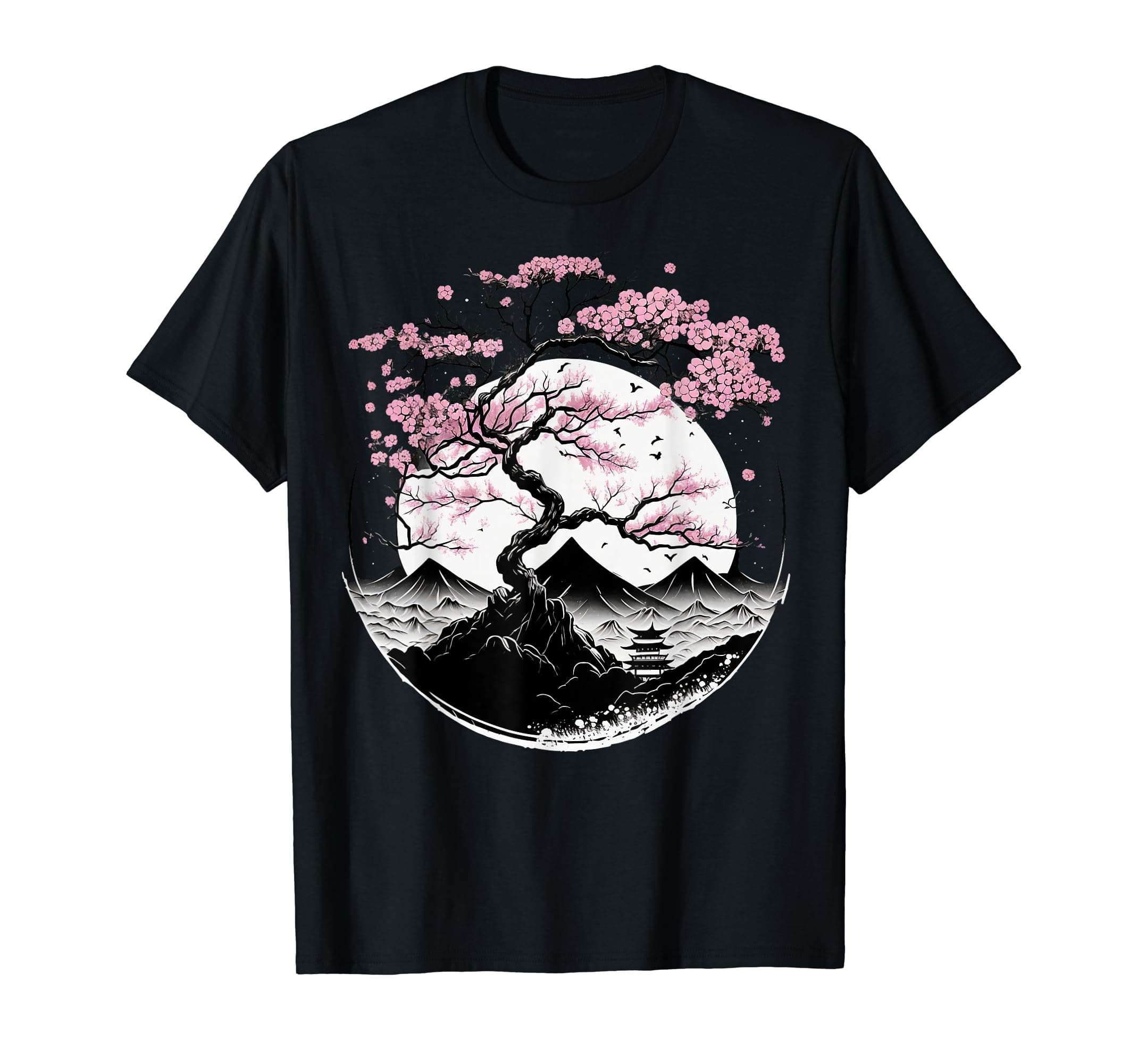 Japanese Sakura Garden Geisha Mount Fuji Cherry Blossom T-Shirt ...