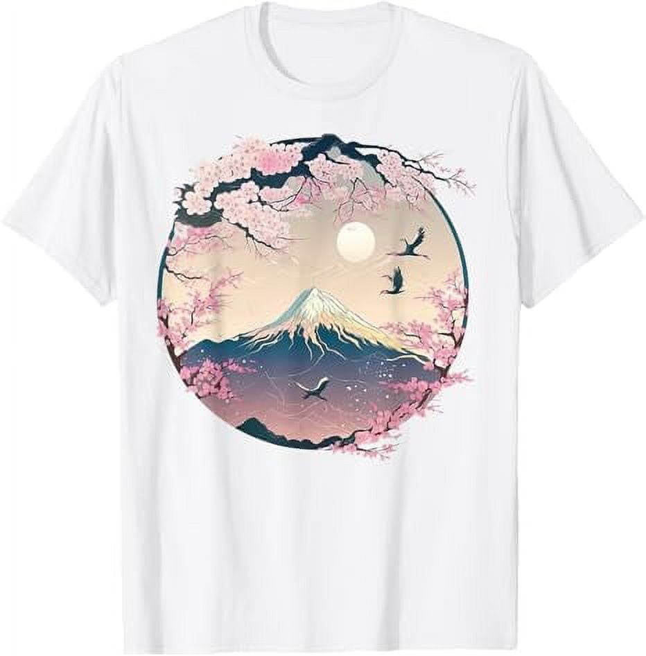 Japanese Sakura Garden Geisha Mount Fuji Cherry Blossom T-Shirt ...