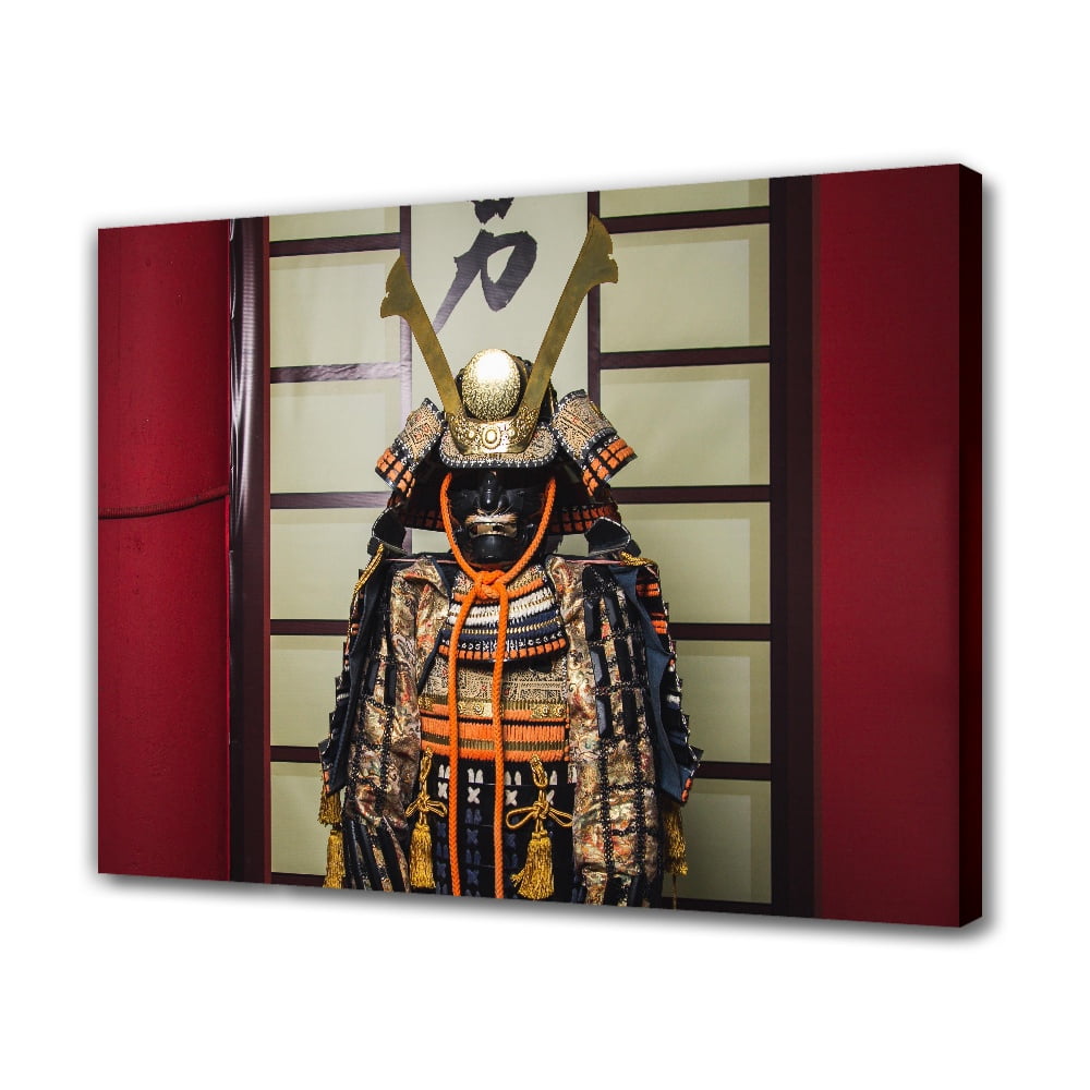 Japanese Samurai Armor Canvas Poster Bedroom Decor Sports Landscape ...