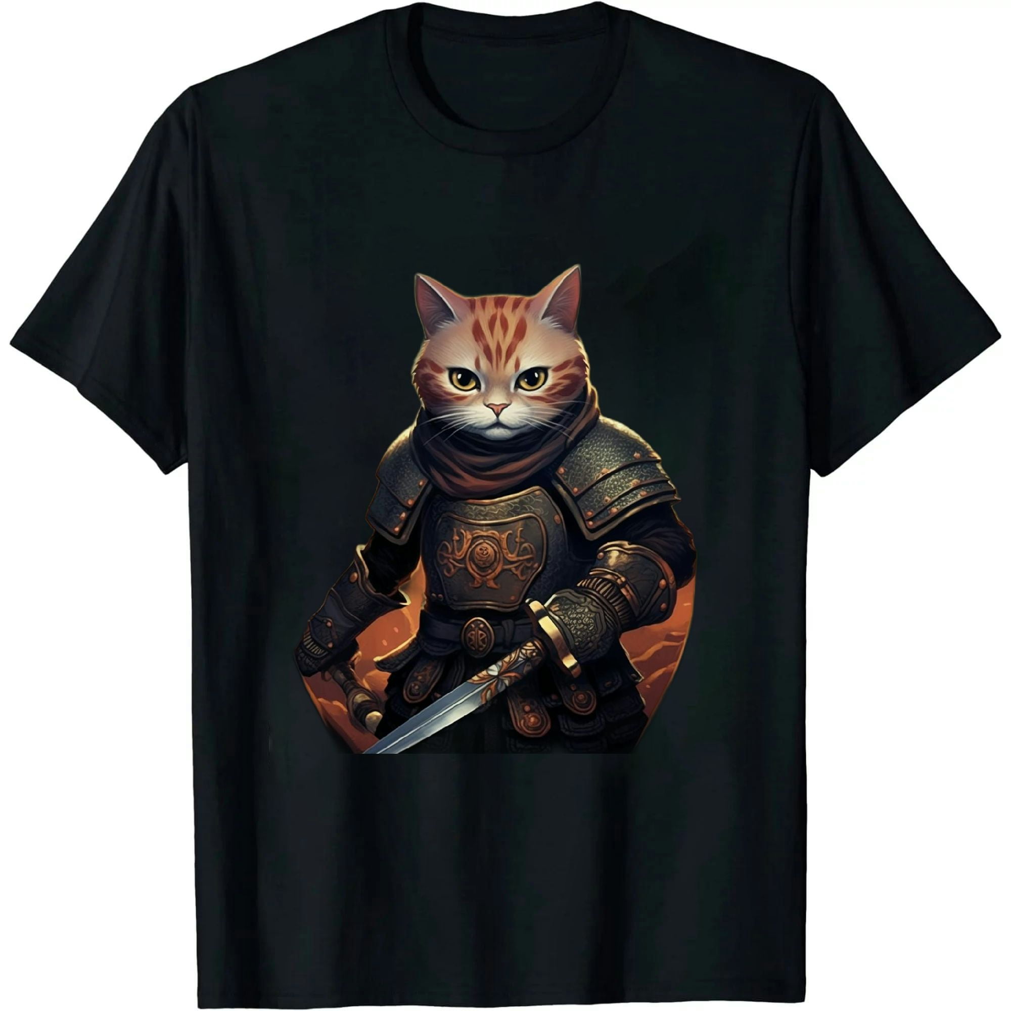 Japanese Samurai Cat Tattoo, Kawaii Ninja Cat T-Shirt - Walmart.com