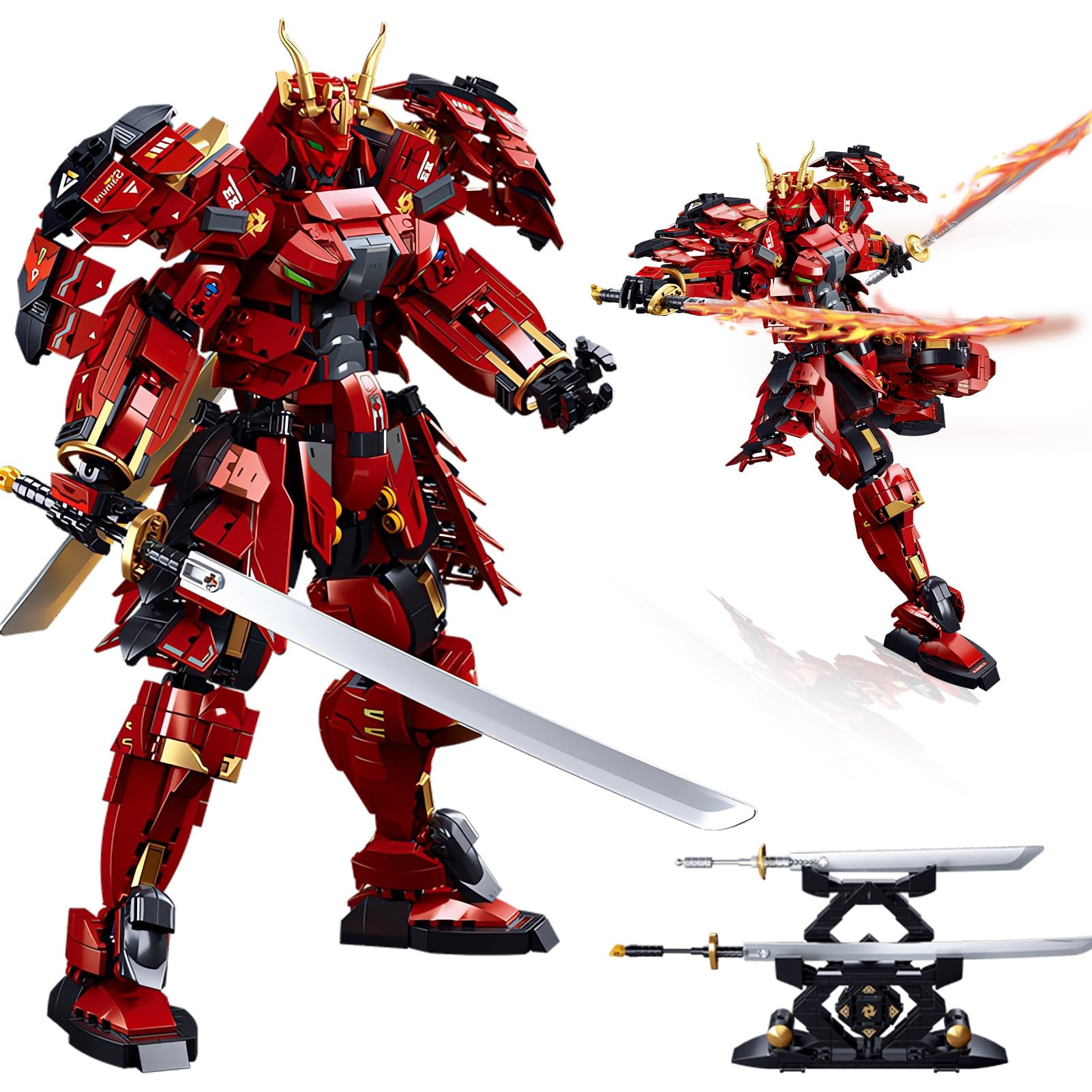 Japanese Samurai Mech Warrior Model Building Sets for Adults, Super ...